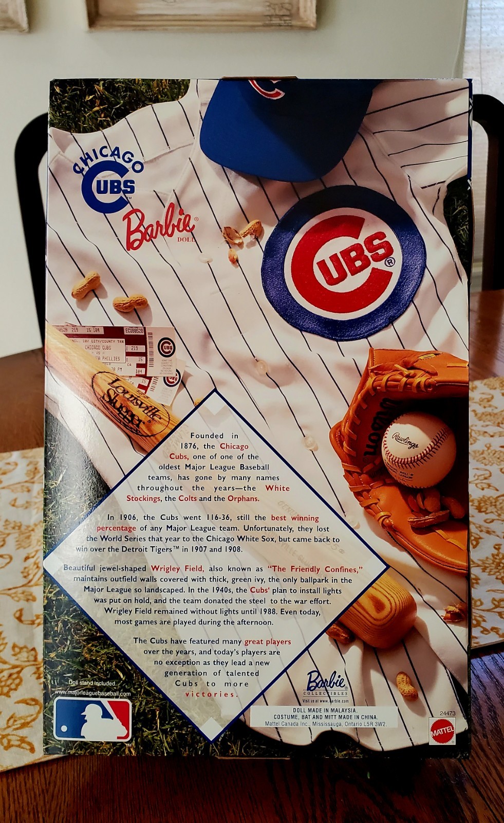 Chicago Cubs Barbie Doll Mattel / MLB 1999 Collectibles Baseball Sports ...