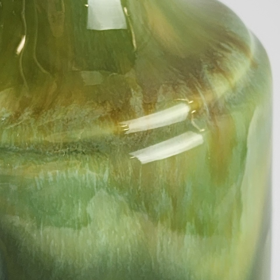 MCM Royal Haeger 12" Tall Pitcher Drip Glaze Green and Yellow Gold w ...