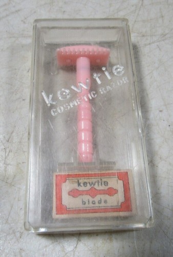 Vintage Kewtie Cosmetic Pink Shaving Razor NIB NOS W/Blades Lapin Prod ...