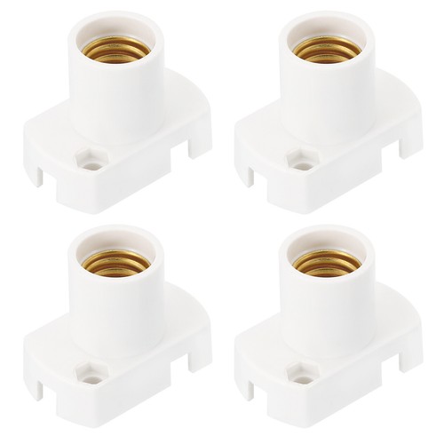 E12 Base Led Bulb Lamp Holder, 4 Pcs Screw-in Light Socket for Basement ...