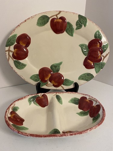 Cracker Barrel Apple Serving Platter Plate & Divided Serving Tray ...