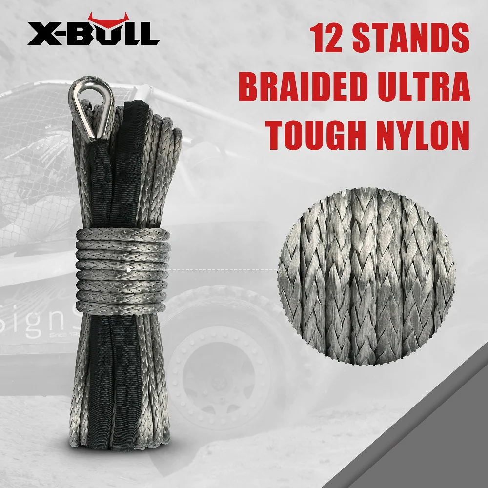 X-BULL Winch Rope 5.5mm x 13m Dyneema Synthetic Rope Tow Recovery ...