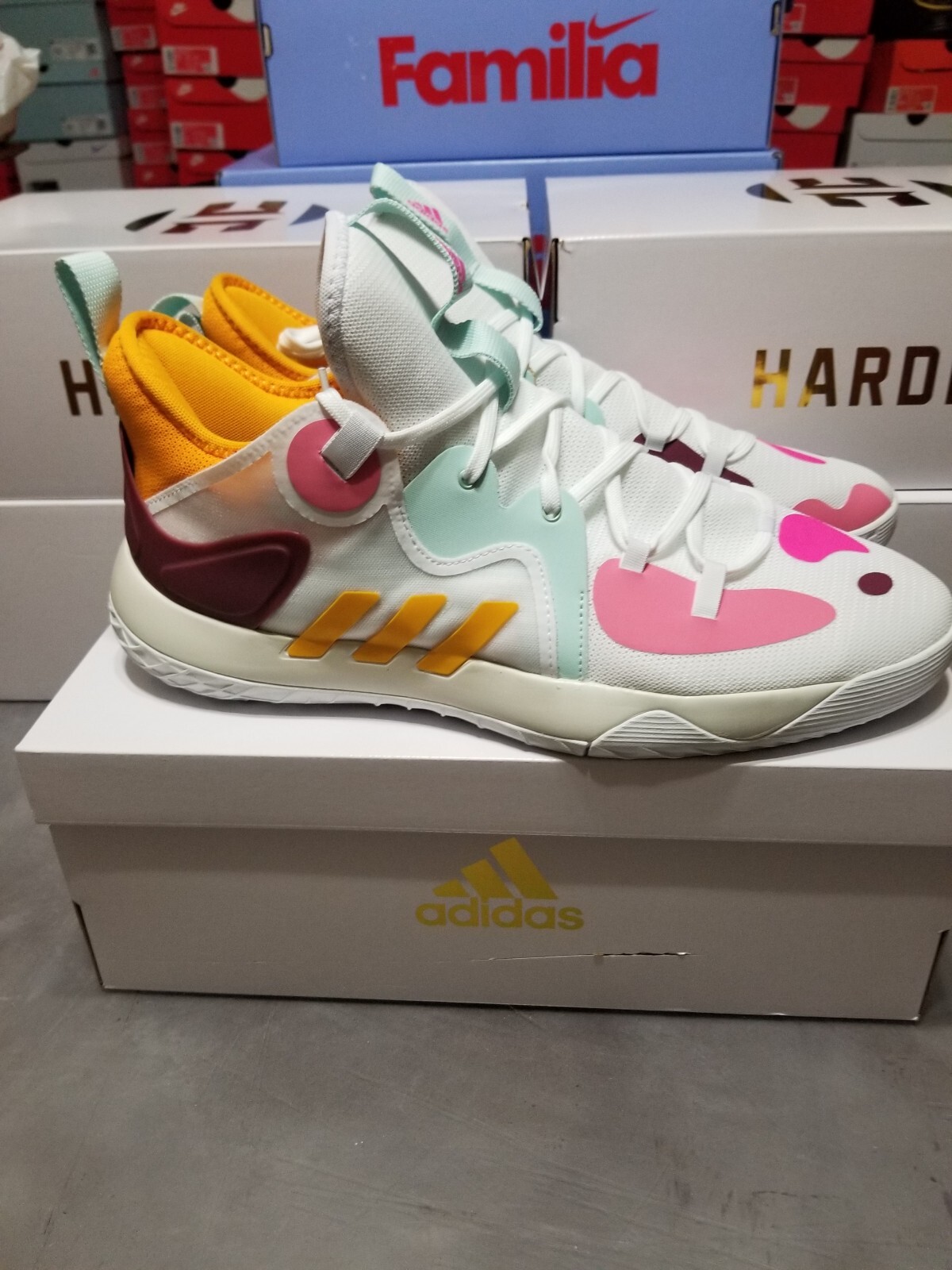Size 13 - adidas Harden Stepback 2 White Semi Solar Gold for sale ...
