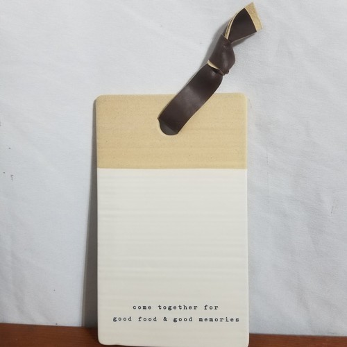 Mud Pie Ceramic Cutting Board 10"x6" Come Together For Good Food & Good ...