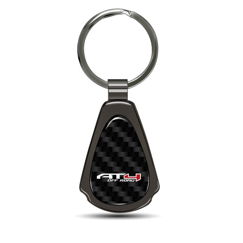 GMC AT4 Real Carbon Fiber Black Teardrop Key Chain | eBay