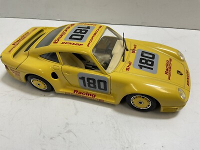 Burago Yellow Porsche 959 1:24 Scale With Wheel Blow Out OldGnu | eBay