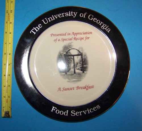 University Of Georgia Plate Appreciation Food Services "A Sunset ...