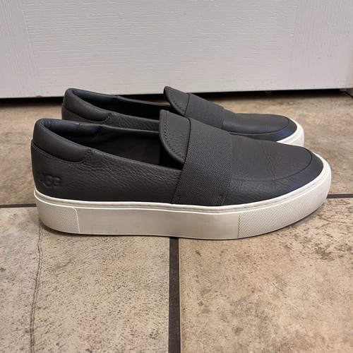 UGG Chayze Sneaker Women's 8 Gray Leather Slip On Platform Loafer ...