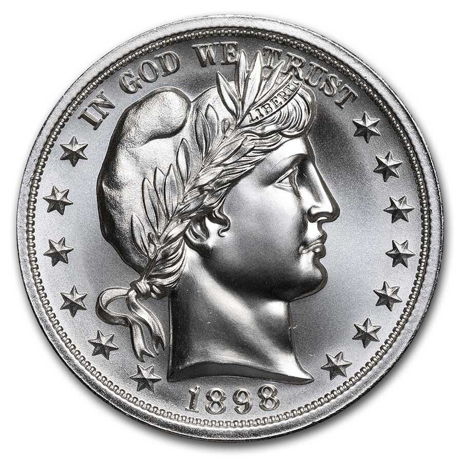 2 oz Silver High Relief Round - Barber Half - SKU#226282 | eBay