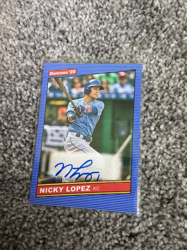 2020 Donruss Nicky Lopez Autographed Baseball Card | eBay