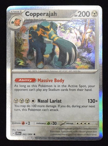 Pokemon TCG Copperajah 042/064 2024 Shrouded Fable Holo Rare Card - NM ...