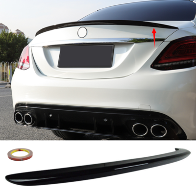 Fit For 2015-21 Mercedes W205 C300 C Class Sedan Gloss Black Trunk ...