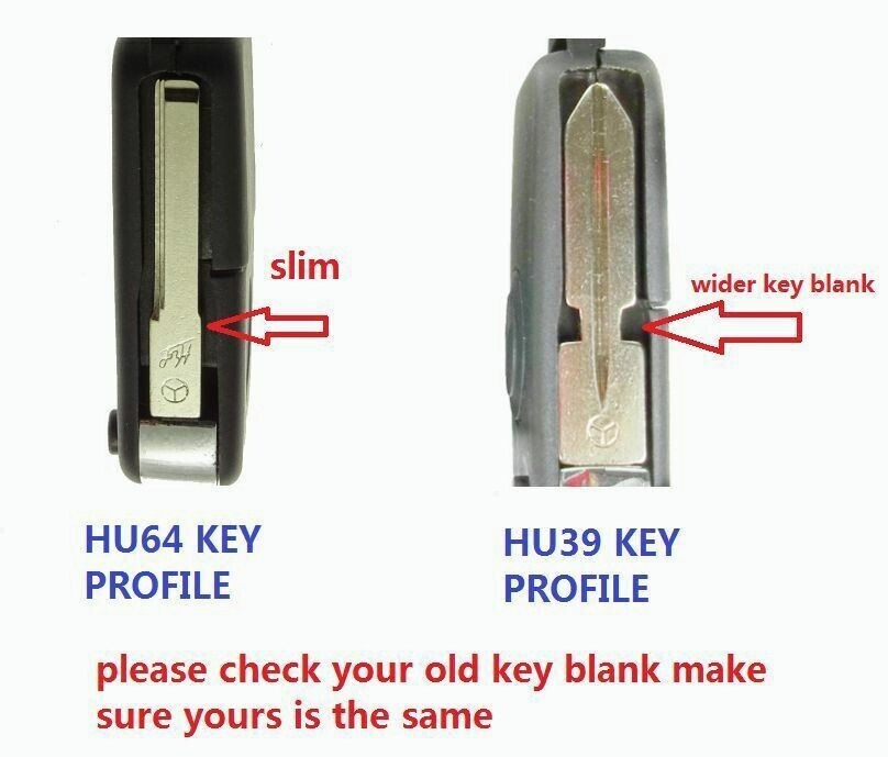 2XRemote Key Shell Fob To suit Mercedes Benz ML430 E500 SL320 SL500 ...