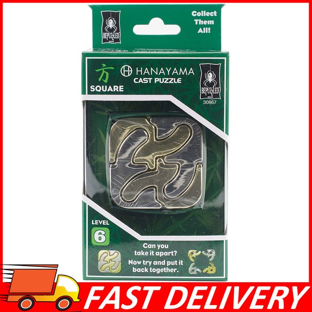 Hanayama Cast Puzzle Square Level 6 Bepuzzled 30867 for sale online | eBay