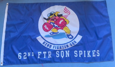 USAF 62nd Fighter Squadron "Spikes" 3x5 ft Single-Sided Flag Banner | eBay