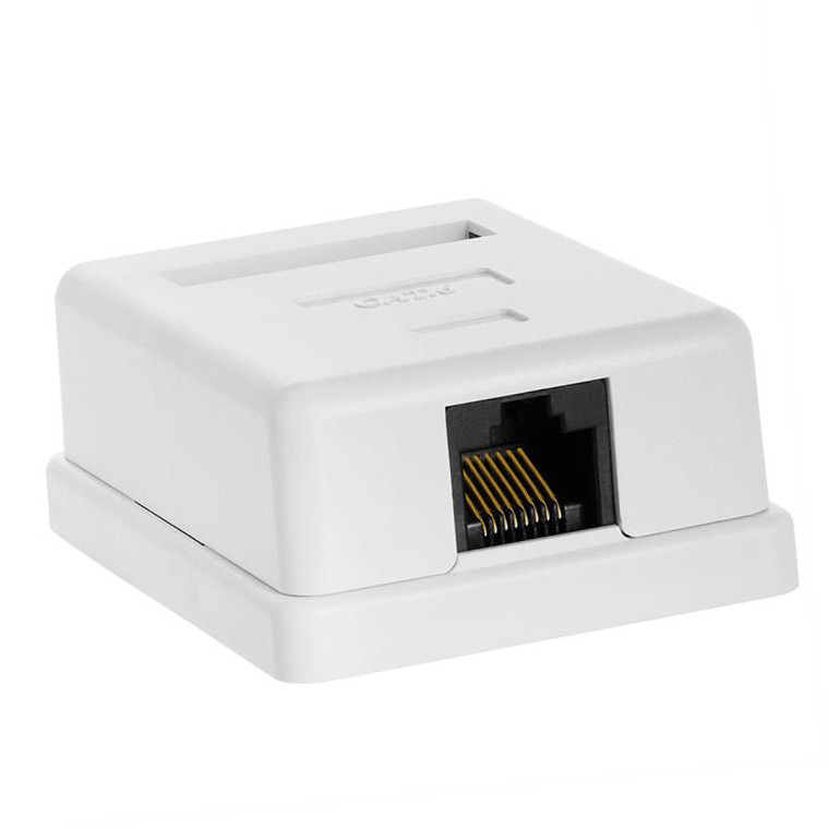 1-Port (Single Port) Cat6 RJ45 UTP Ethernet Surface Mount Box w ...