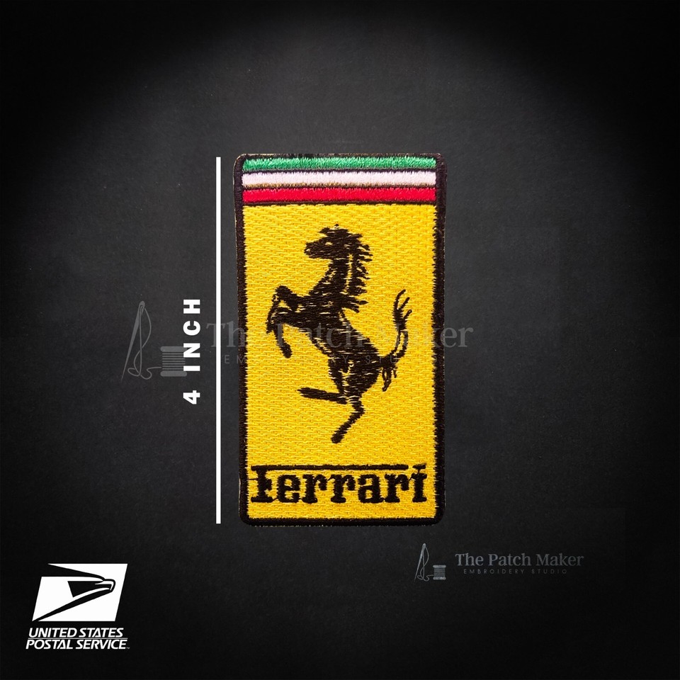 Lot of 2 Ferrari Embroidery Logo Patch 4" Iron On Sew On Ship From USA ...