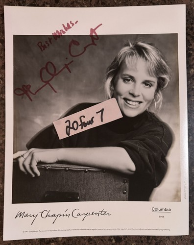 Authentic MARY CHAPIN CARPENTER HAND SIGNED Autograph 1991 PROMO PHOTO ...