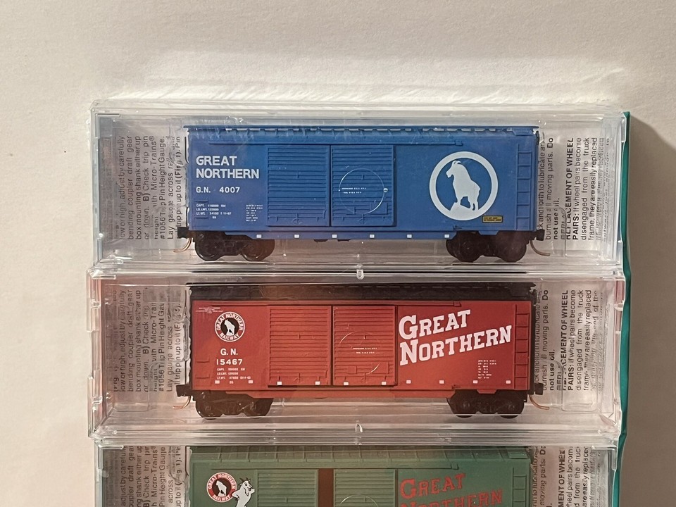 MICRO TRAINS 02-16 GREAT NORTHERN NSC GN 6 PACK 40' DD BOX CARS SPECIAL ...