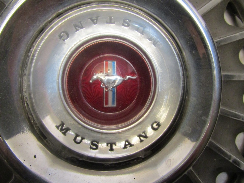 Set of 2 Vintage OEM Ford Mustang Classic Red Hubcaps Wheel Covers C72A ...