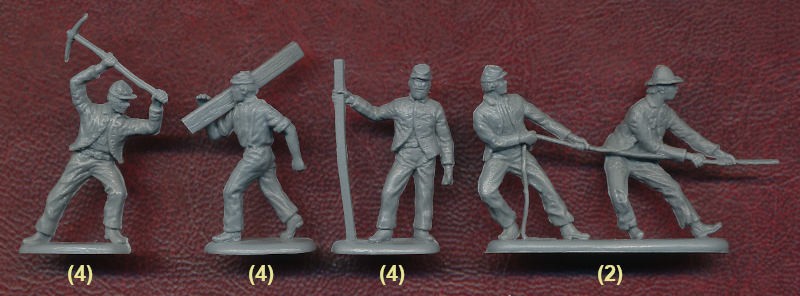 Revell 2564 ACW Confederate Pioneers 3 COMPLETE Sets 93 Figures 10 ...
