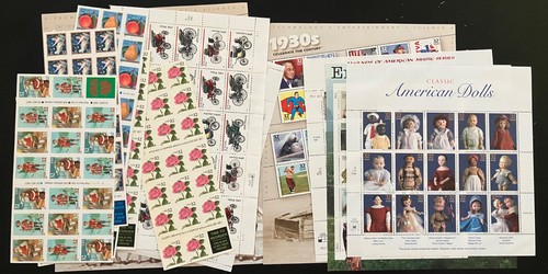 Lot Vintage DIFFERENT Mint U.S. Plate Blocks/FULL PAGEs~32CENTS~UNUSED ...