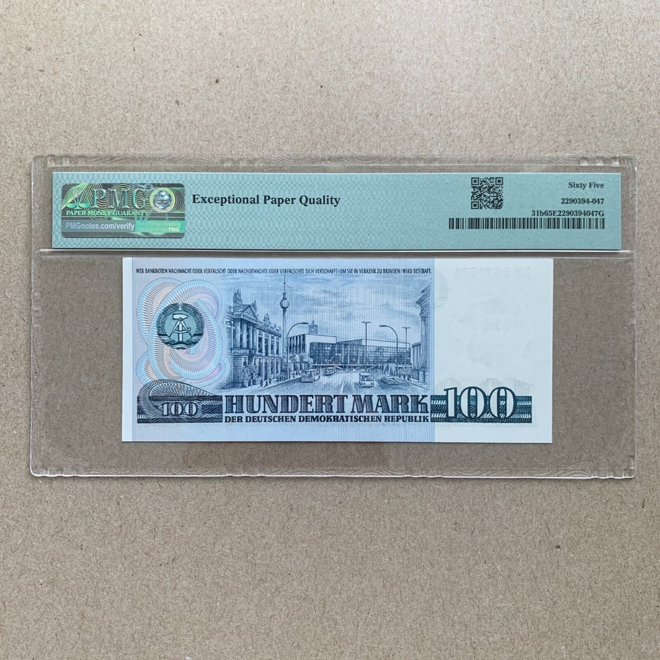 Germany, Democratic Karl MARX 100 Mark Banknote German Currency PMG 65 ...