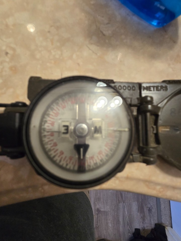 Vintage Sandy-183 Military Magnetic Compass 1986 w/Pouch, Clip ...