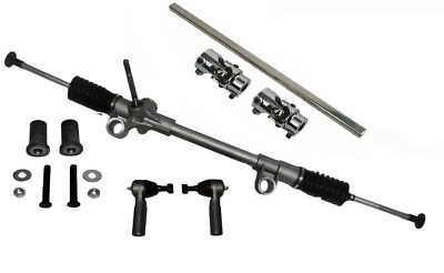 74-78 Mustang II Manual Rack & Pinion Kit+22'' Steering Shaft +2 Chrome ...
