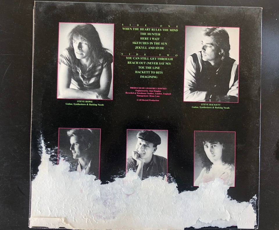 GTR 1986 Steve Howe YES & Steve Hackett Genesis) 12 inch Vinyl LP Album ...