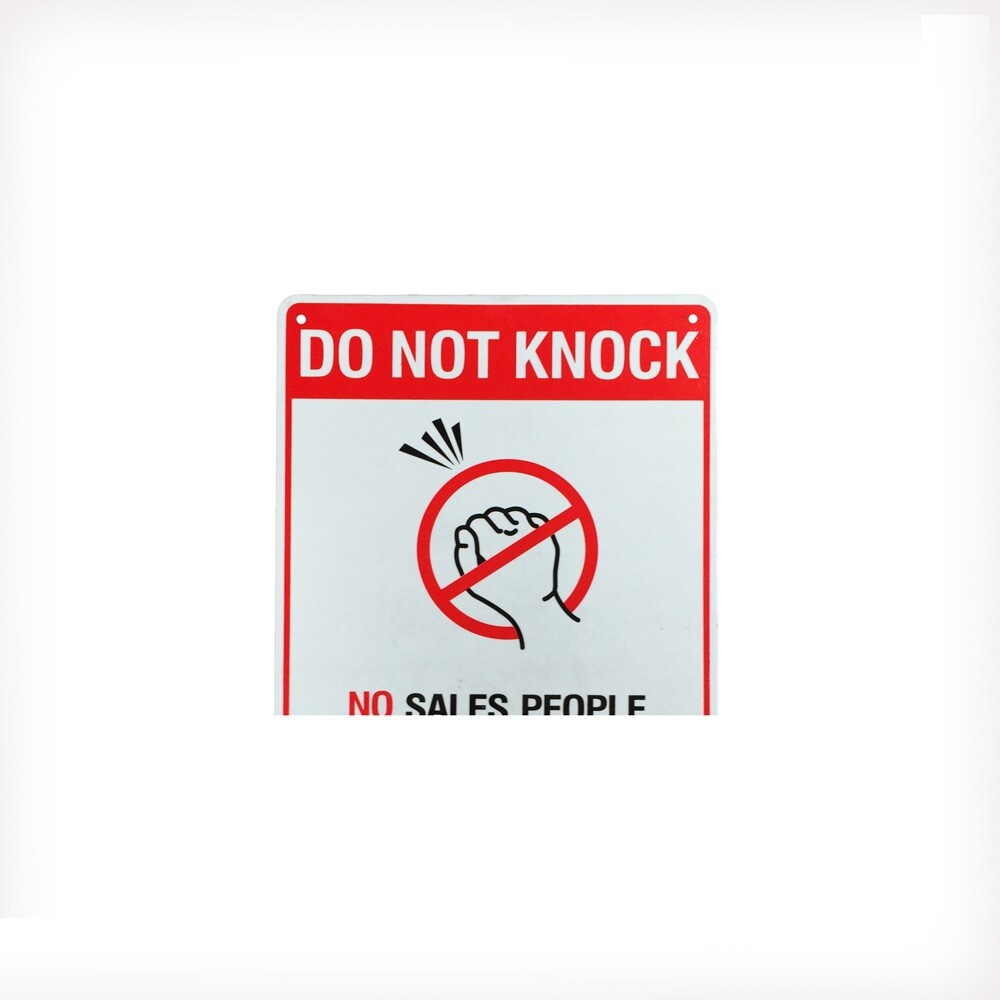 Warning Notice Sign DO NOT KNOCK NO SALES RELIGIOUS COLD CALLERS ...