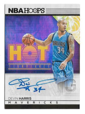 2016/17 NBA Hoops Basketball DEVIN HARRIS HOT SIGNATURES Autograph ...