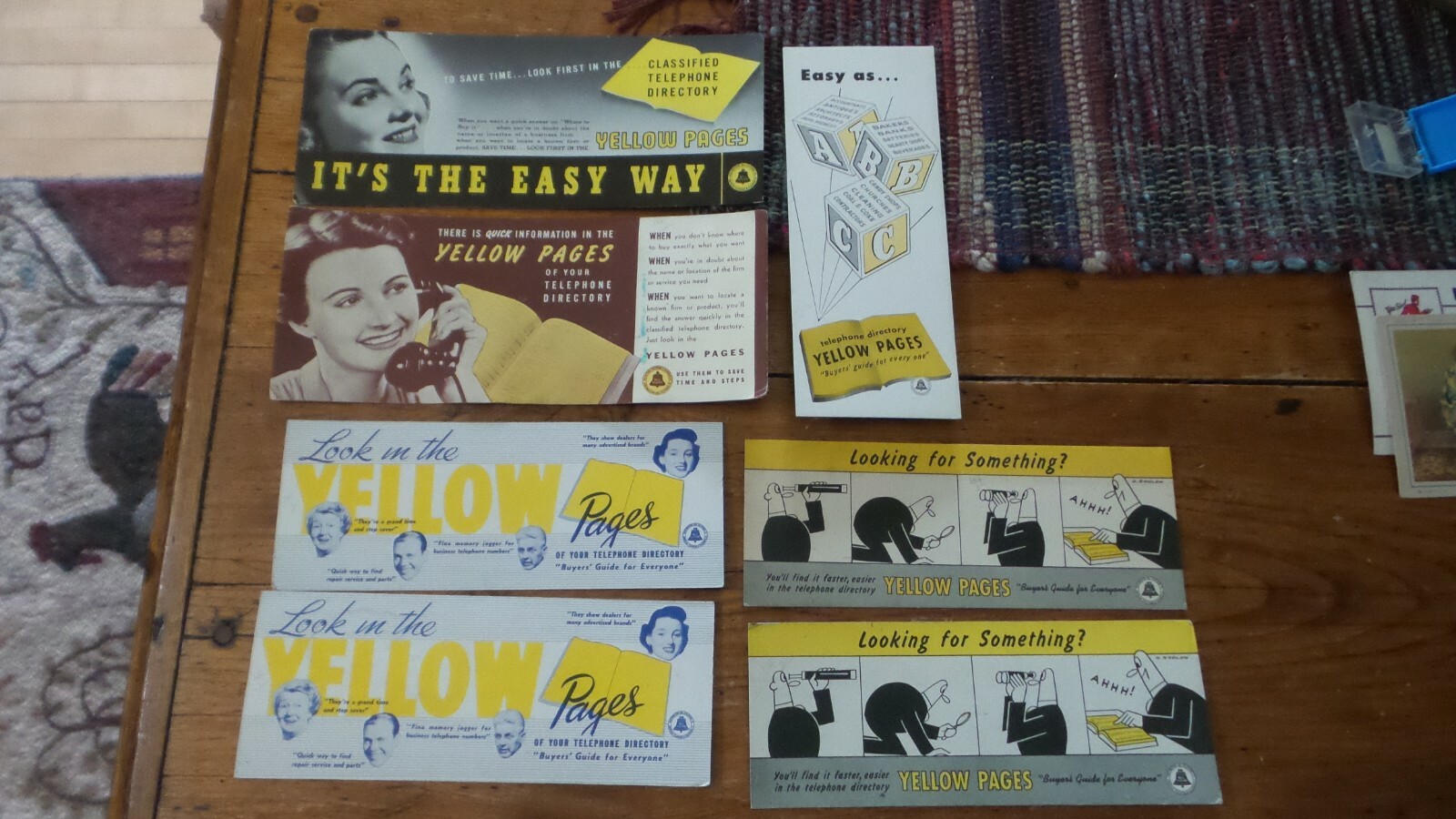 7 Vintage Advertising BLOTTERS Yellow Pages | eBay