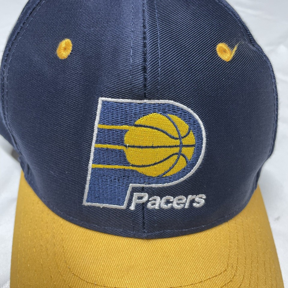 Vintage 90s Indiana Pacers Snapback Hat Blue NBA Basketball Team Logo ...