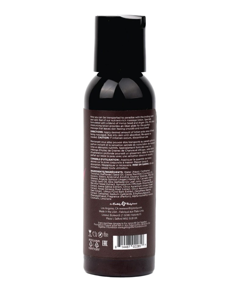 Earthly Body Hemp Seed Massage Lotion - 2 oz Skinny Dip 814487022857| eBay