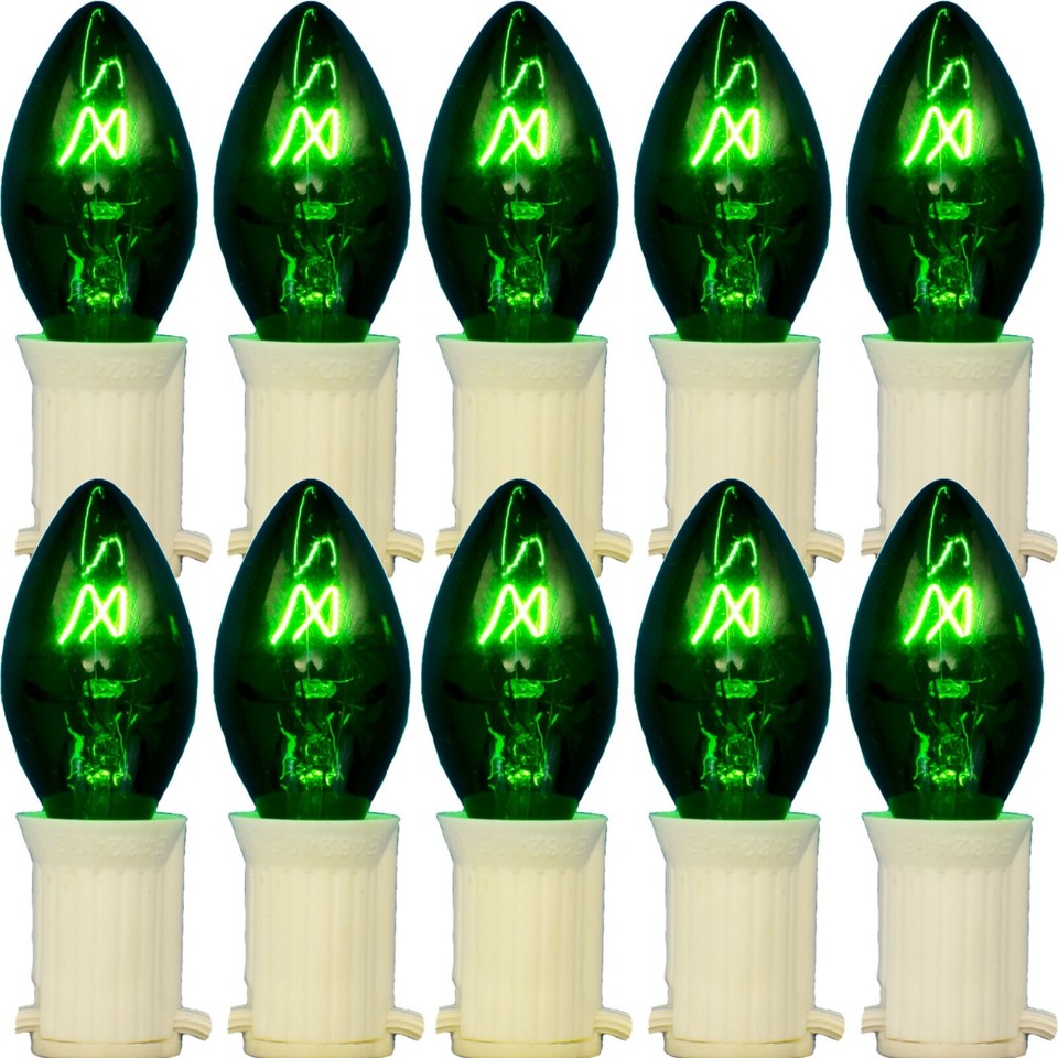 C-7 Light Bulbs Replacement Lighting All Colors Steady Twinkle Clear C7 ...
