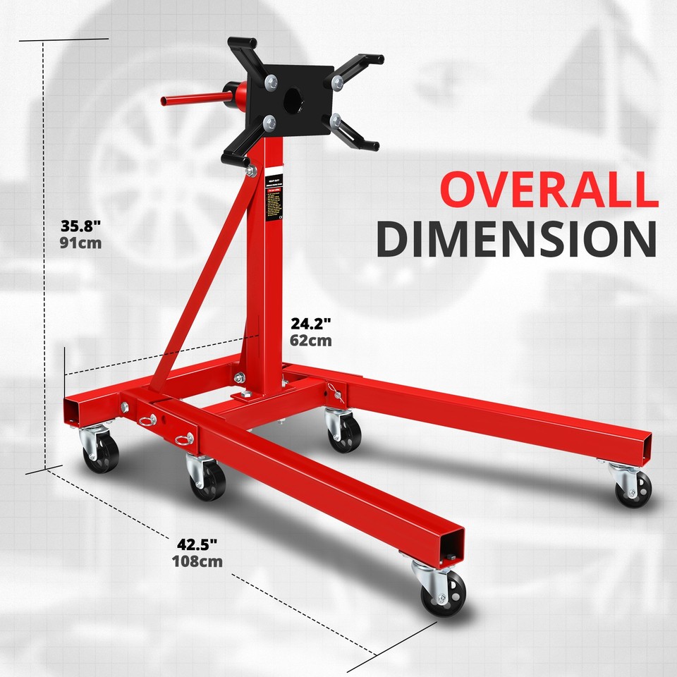 2000lb Foldable Engine Hoist Stand 360 Degree Head Car Motor Auto ...