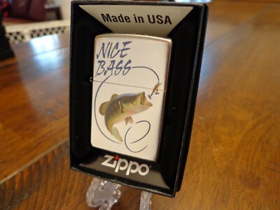 NICE BASS LARGE MOUTH BASS FISH BITING LURE LIGHTER MINT IN BOX | eBay