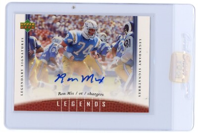2006 Upper Deck Legends RON MIX #82 Auto On-Card Chargers Signatures SP ...