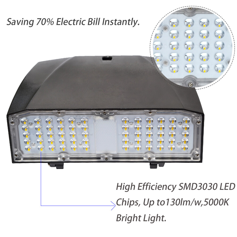 60W Led Outdoor Full Cut Off Wall Pack Light Security Area Fixture ...