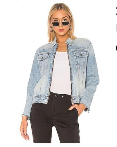 Rag & Bone Mandy Denim Jacket SZ M /Zip Front/RRP £375 | eBay