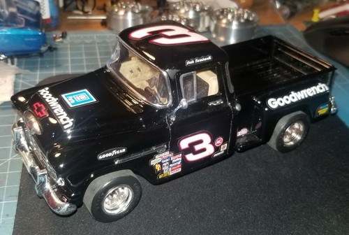 Earnhardt 55 Chevy Stepside Black Pickup Opening Doors & Tailgate 1/24 ...