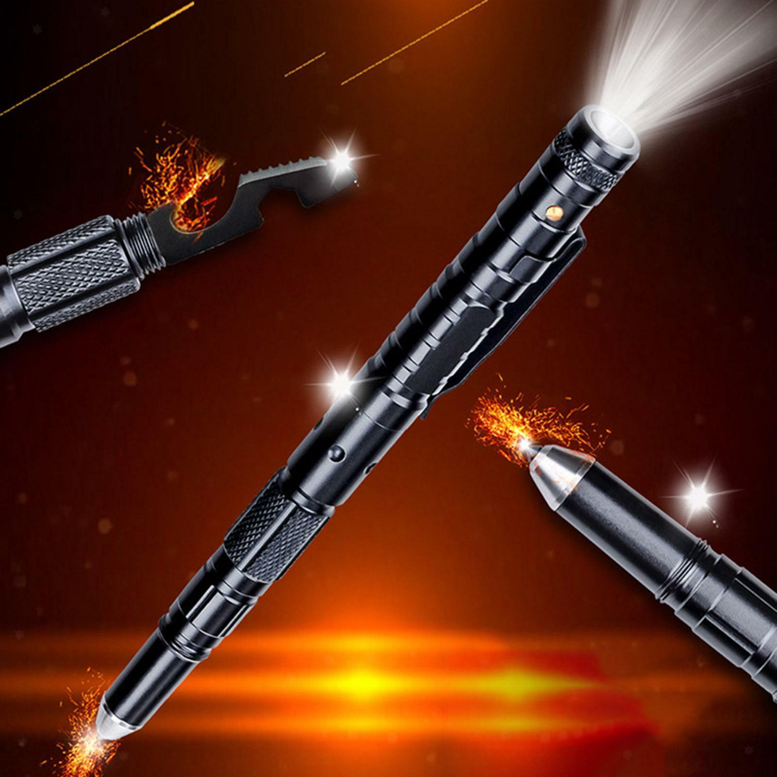 Pen Handheld Outdoor Hiking Flashlight Survival Penlight Multitool ...