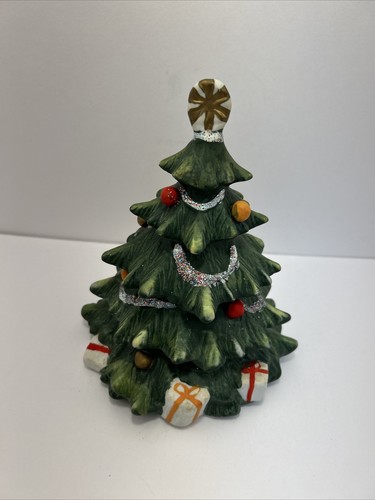 MANN CERAMIC MUSICAL CHRISTMAS TREE PLAYS JINGLE BELLS 7" TALL VINTAGE ...
