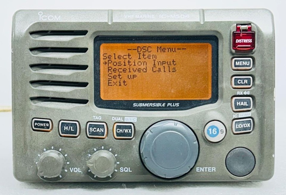 Icom IC-M504 Marine VHF Radio Transceiver NO MIC Clear MMSI | eBay