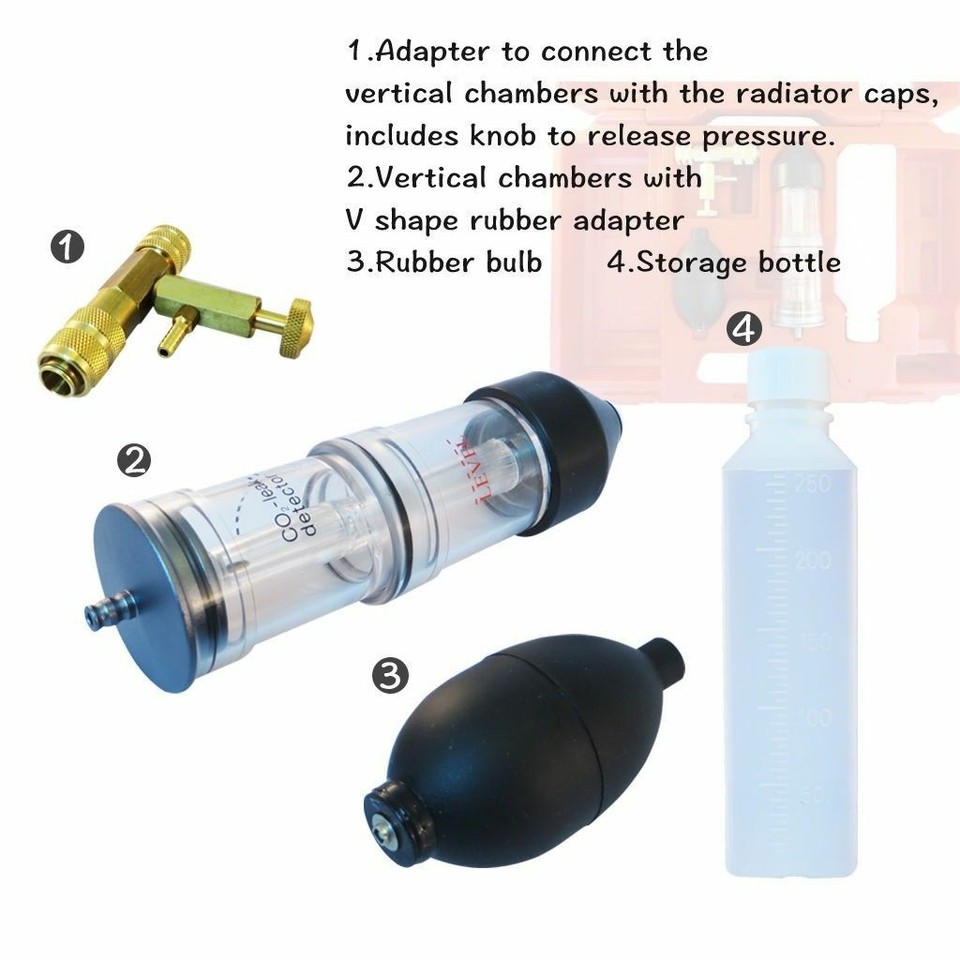 Head Gasket Combustion Leak Detector Cooling System Tester CO2 Test kit ...