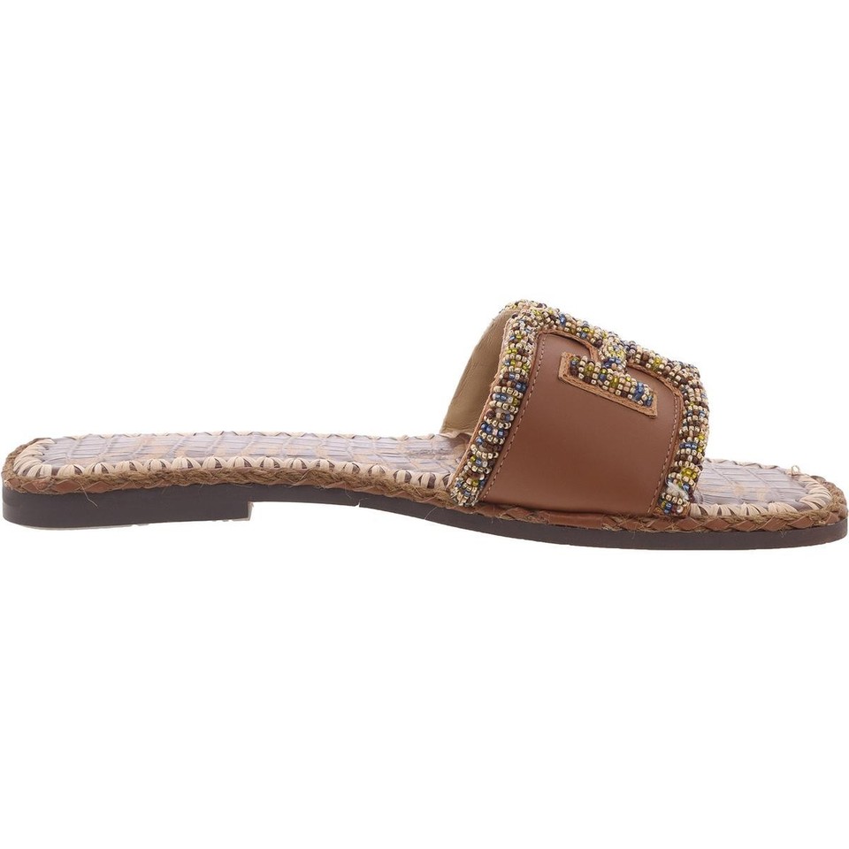 Sam Edelman Womens Fitz Brown Beaded Slide Sandals 11 Medium (B,M) BHFO ...