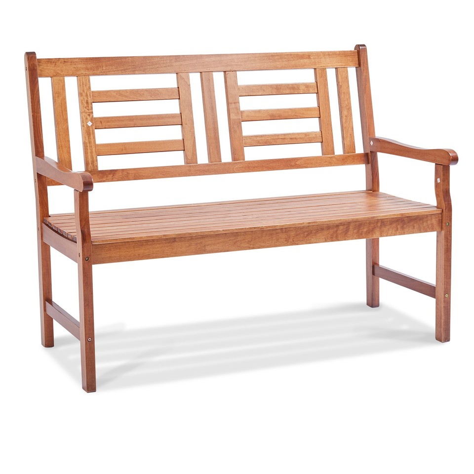 Outdoor Bench 48 in Wood Garden Bench 700 lbs Park Patio Yard Porch ...