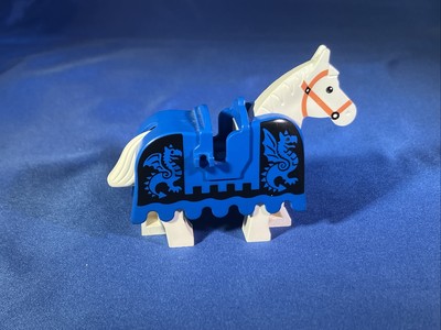 Vintage Lego Horse W Blue Dragon Barding Castle Knights 6086 6085 | eBay