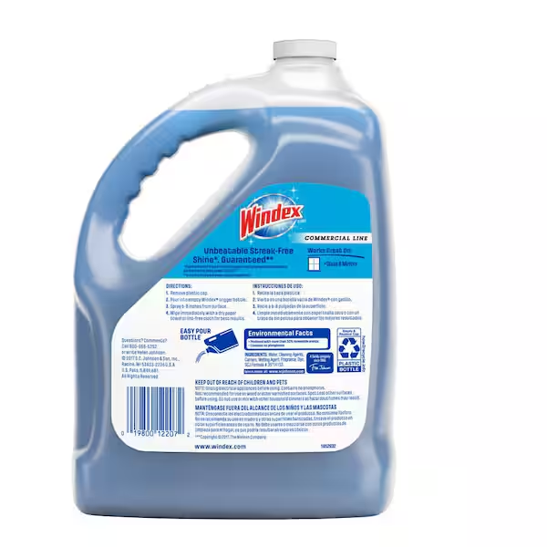 2 Pack - Windex 128 oz. Commercial Original Glass Cleaner Refill- Fast ...